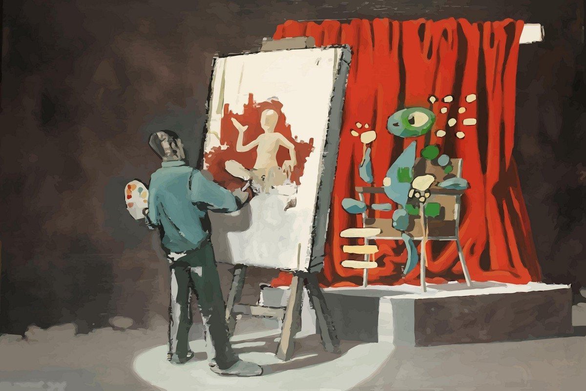 BANKSY Portrait of an Artist Canvas Print | bol.com