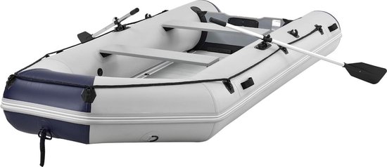 Opblaasboot / Rubberboot / boot - 2 banken - Grijs - Incl. 2 peddels | bol