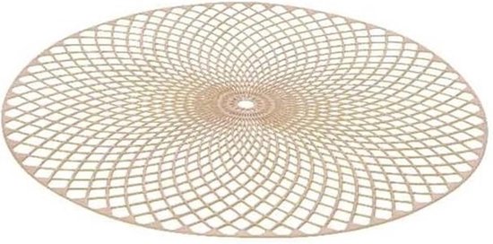 10x Gouden ronde placemats van 38 cm - Gouden tafelversiering | bol