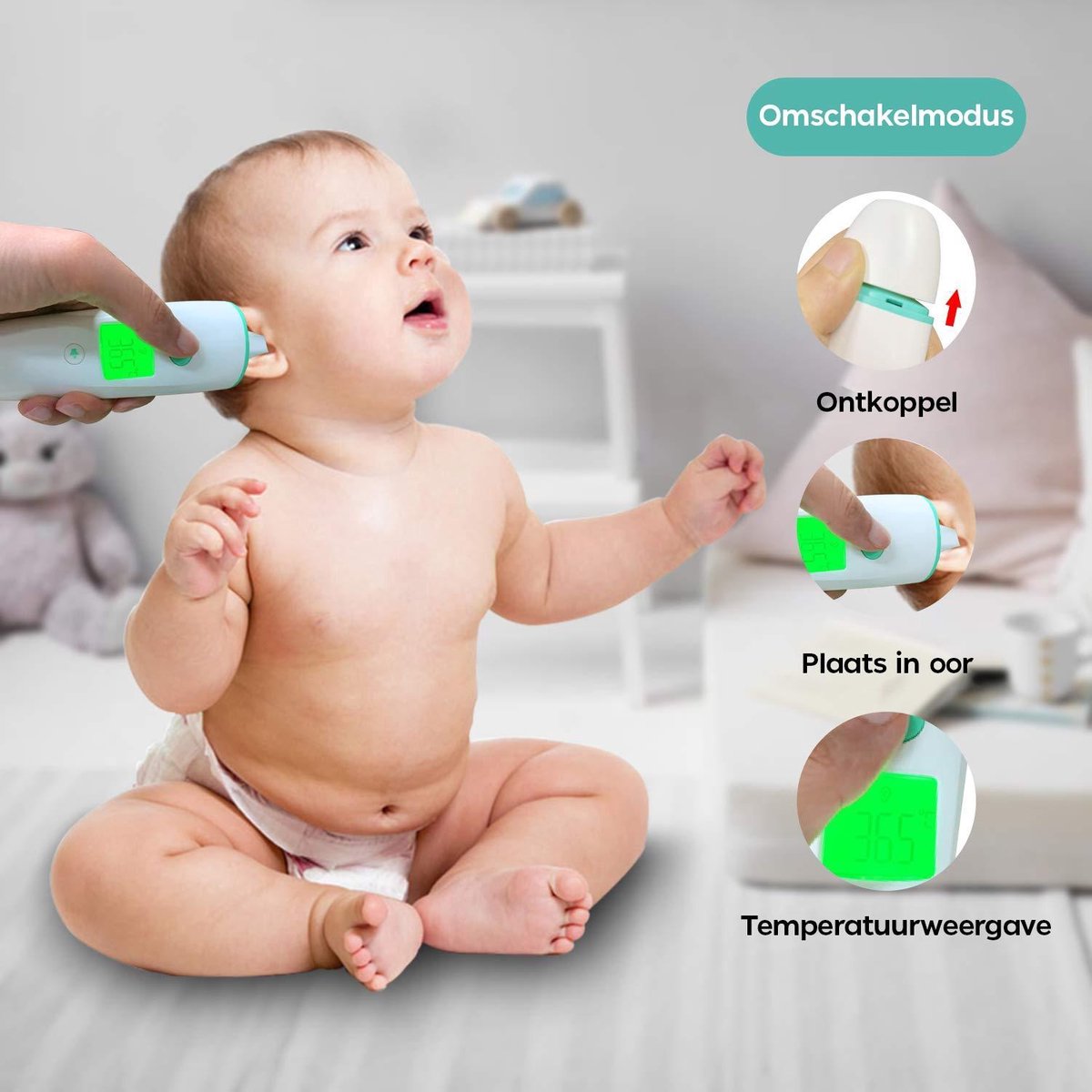 Digitale Infrarood Thermometer Koorts Voorhoofd en Lichaam ...