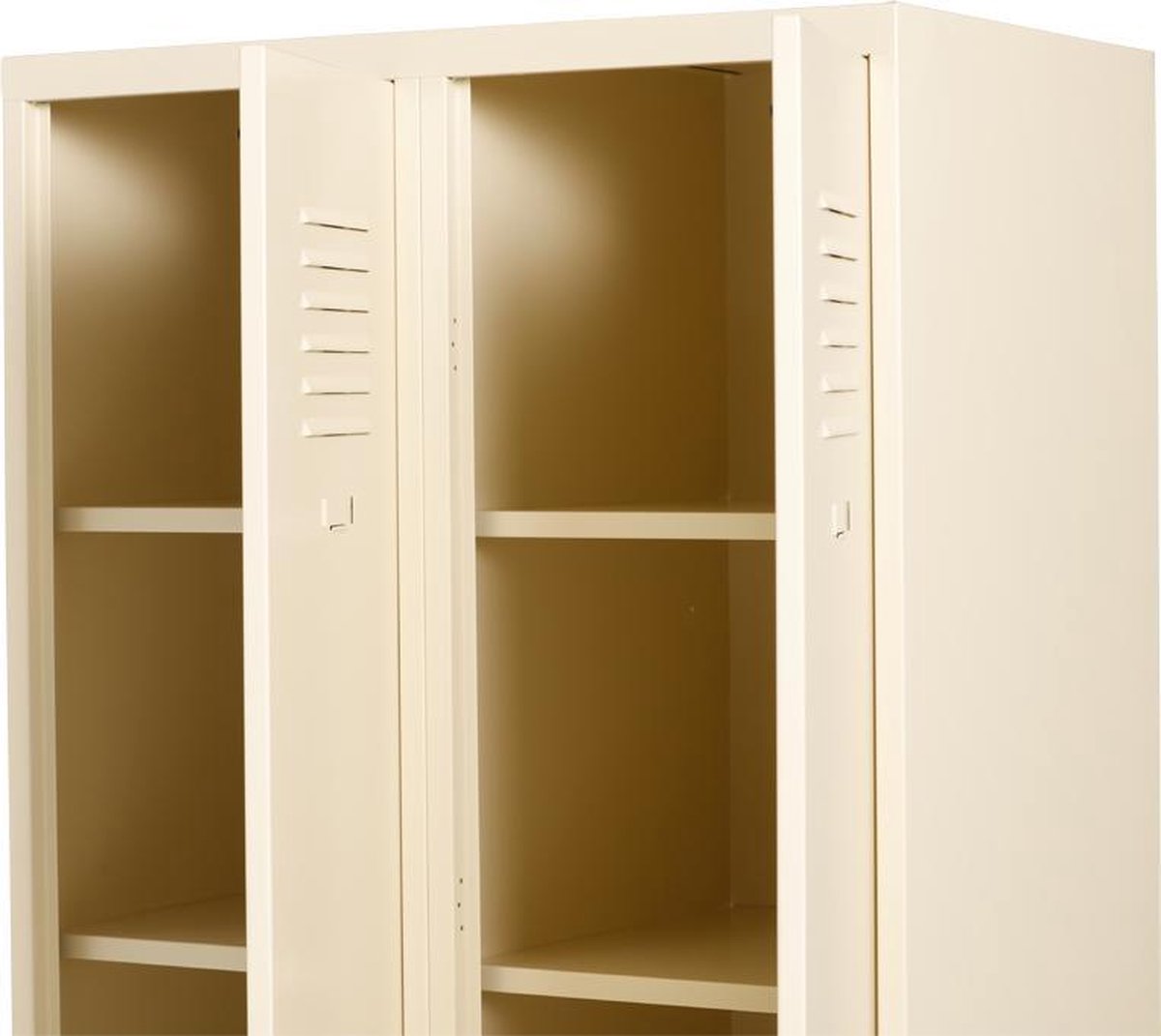Lockerkast metaal I Locker kledingkast I 4 legplanken per deur I Beige ...