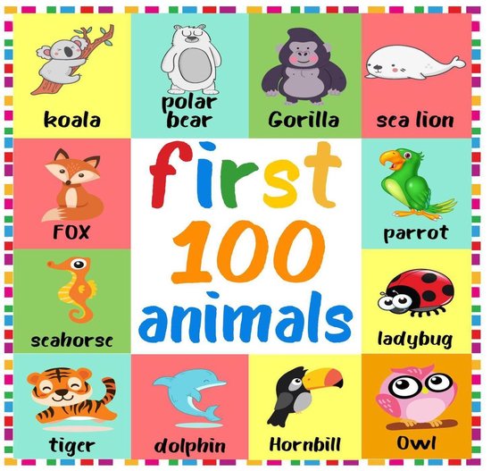 First 100 Words 1 - First 100 Animals (ebook), Roger Dk | 9781393905325 ...