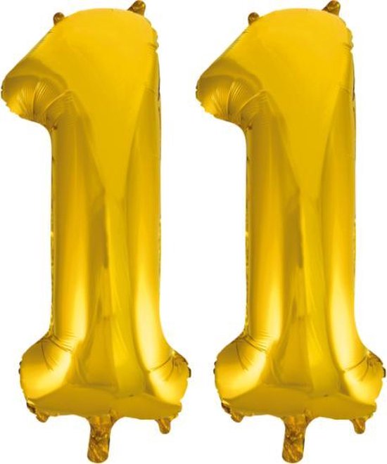 Folieballon nr. 11 Goud 86cm | bol.com