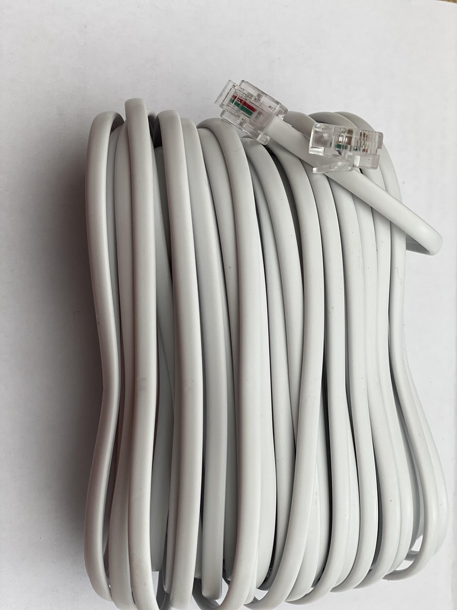 RJ11 Telefoonkabel 15 meter plat. | bol.com