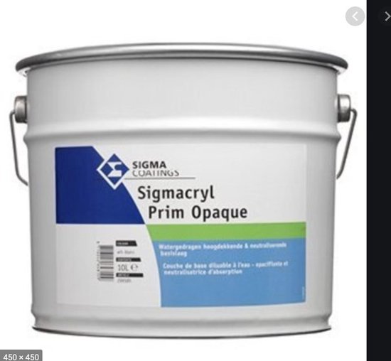 Sigma Sigmacryl Prim Opaque - Zuiver wit- RAL 9010-10 L | bol