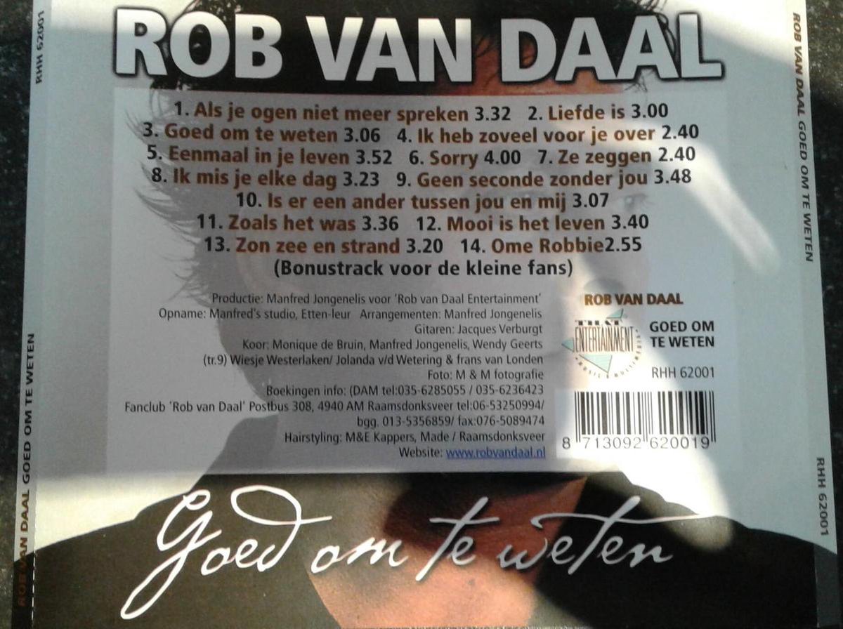 Goed om te Weten - Rob van Daal, Rob van Daal | CD (album) | Muziek | bol