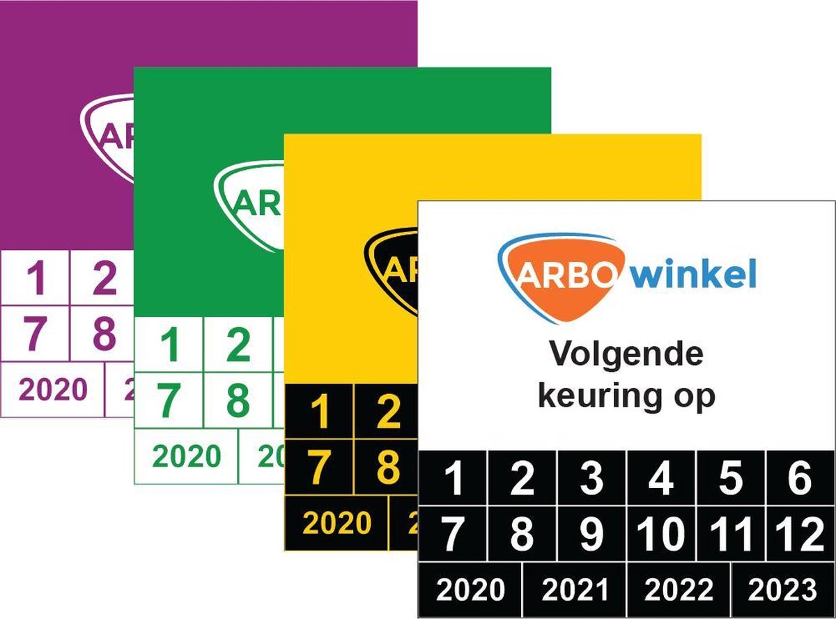 Vierkante keuringssticker met logo - 50 x 50 mm - 500 stickers | bol.com