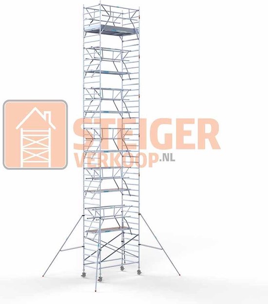 Échafaudage mobile avec double main courante avant 135x250x14,2 mètres ... Échafaudage mobile avec double main courante avant 135x250x14,2 mètres ...