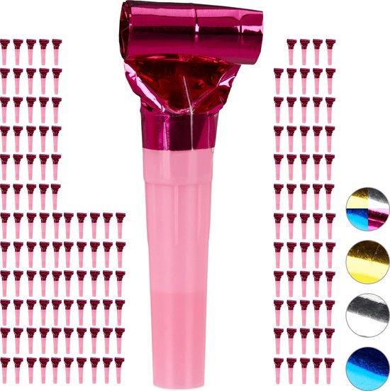 Relaxdays 150 x roltongen feest toeter - feesttoeters - roltoeters ...