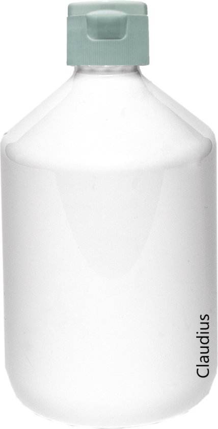 Lege plastic fles 500 ml PET apothekersfles wit - met witte klepdop ...
