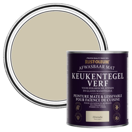 Rust-Oleum Beige Verf voor keukentegels - Zilversalie 750ml | bol