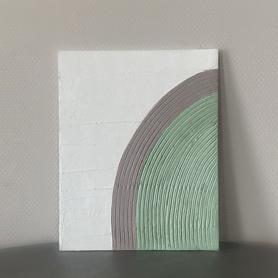 Textuur schilderij - A4 formaat - Gips muur decoratie - | bol.com