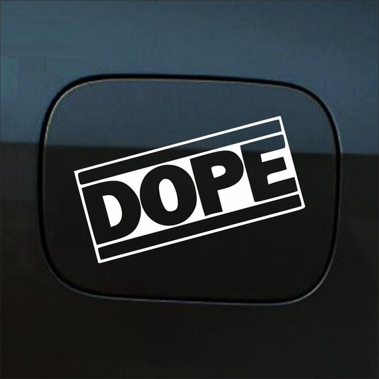 Bumpersticker - Dope - 7,4 X 14,8 - Wit | bol.com