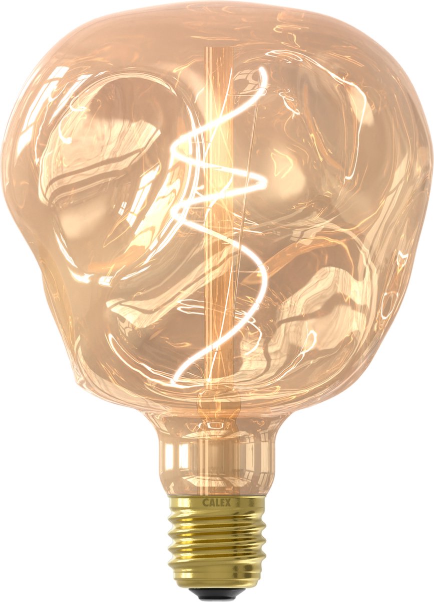 Calex Organic Neo Goud - E27 LED Lamp - Filament Lichtbron Dimbaar - 4W - Warm Wit Licht | bol.com