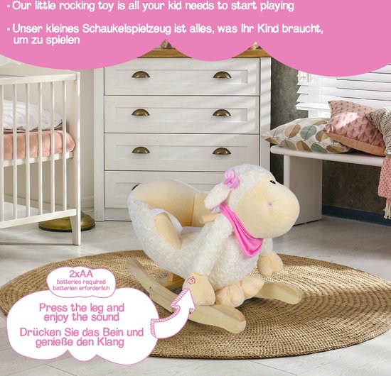 GoodVibes - Hobbelpaard voor Baby en Kind - Schommel Schaap - Stevige ...