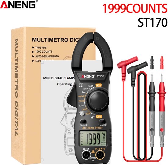 Digitale multi meter met klem Aneng ST170 | bol.com