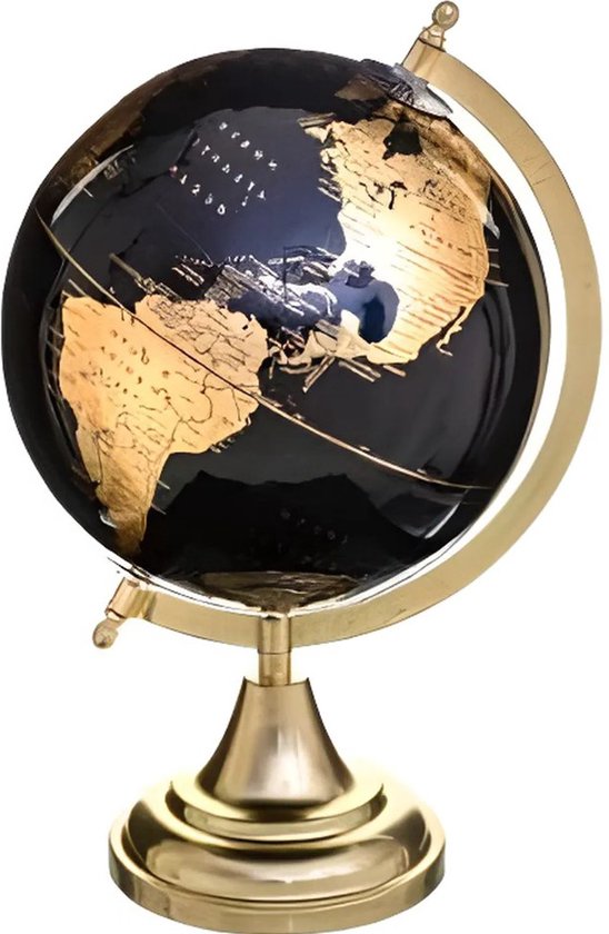 Wereldbol met metalen standaard - Diameter 21 cm - Wereldbol ...