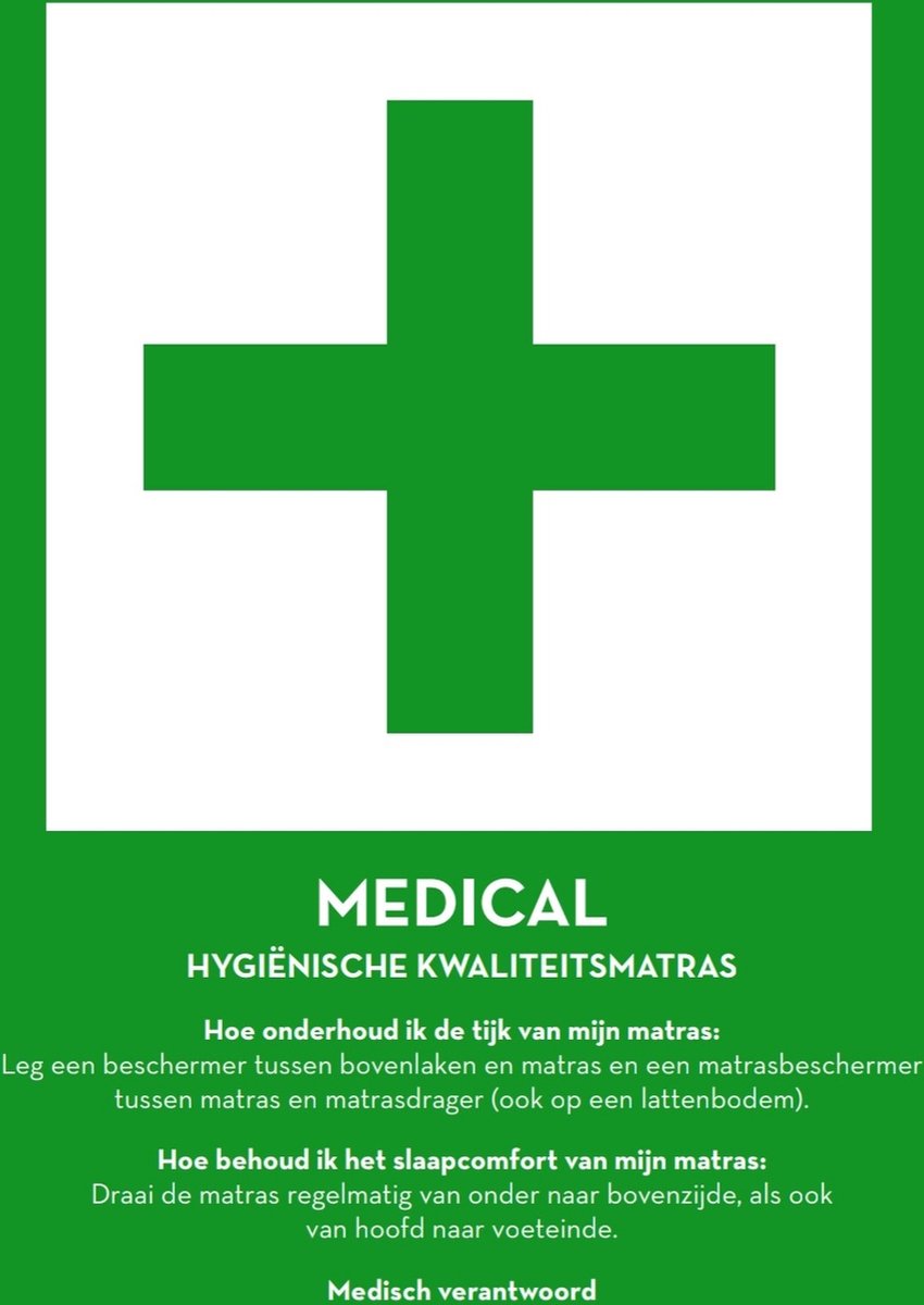 140x200x22cm 7 zone pocket hr40 aloe vera tijk. | bol.com