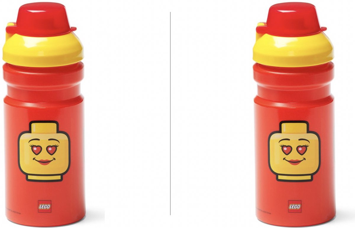 Lego-set met 2 rode Iconic Boy drinkflessen | bol.com