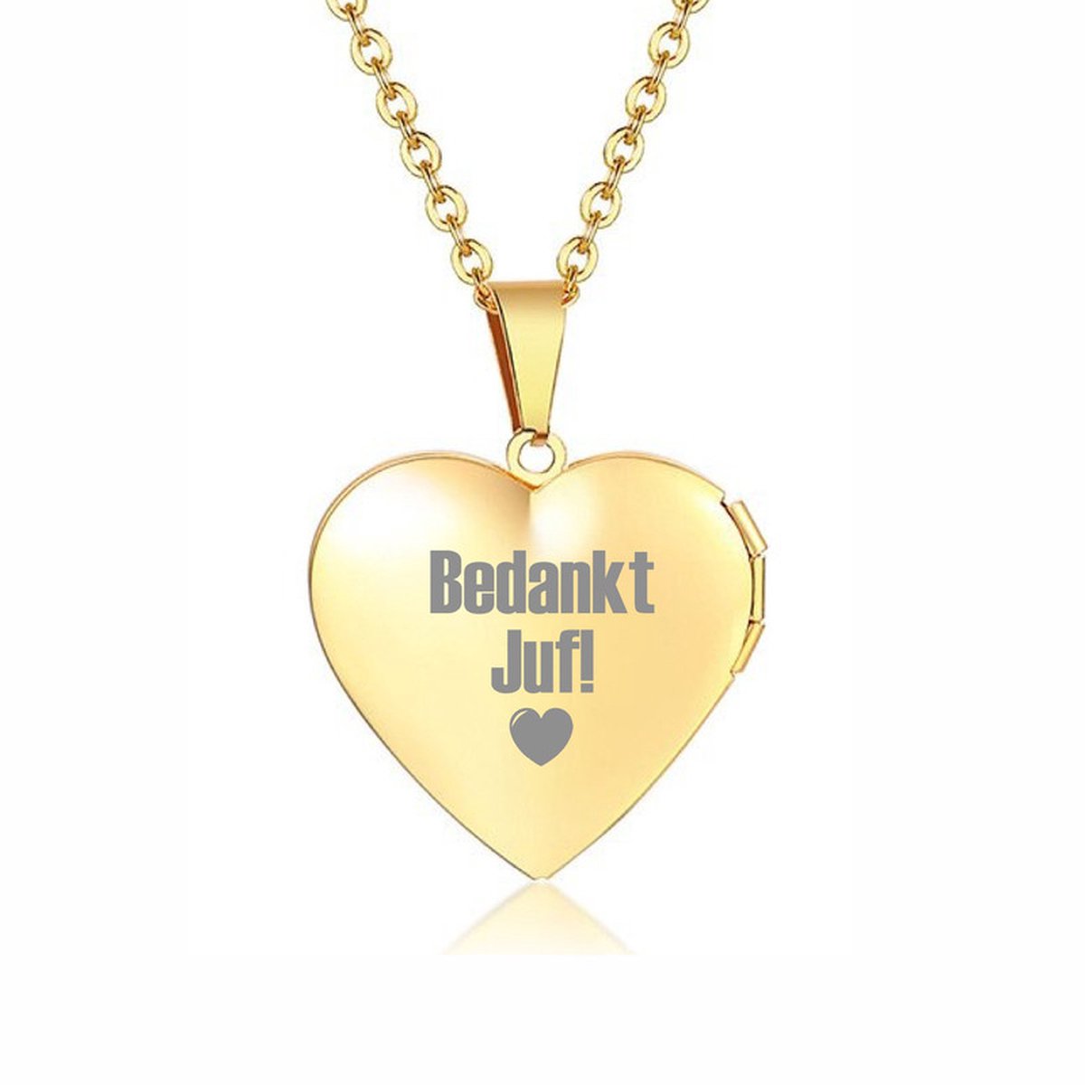 Fotohanger Met Ketting En Gravering - Hart - Bedankt Juf | bol