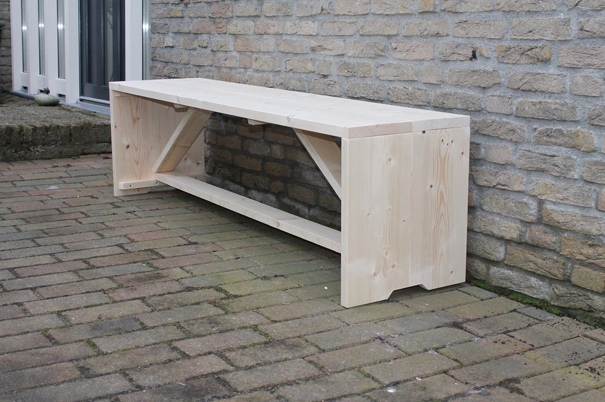 steigerhouten bankje grey wash - voor binnen en buiten - interieur en ...