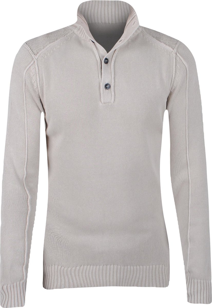 Consenso - Heren Trui - Met Knopen Kraag - Beige | bol.com