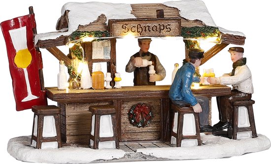 Luville Kerstdorp Miniatuur Schnaps Markt L16 X B8 X H9 Cm Bol