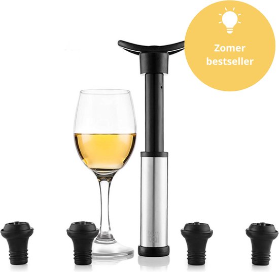 Vacuüm pomp | Wine Saver| Wijnstopper| Vacuum pomp met 4 GRATIS ...