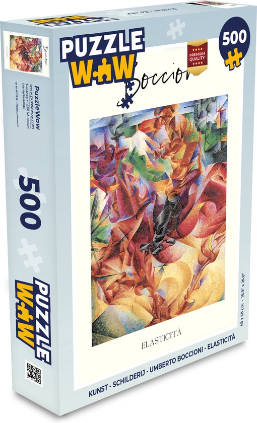 Puzzel Kunst - Schilderij - Umberto Boccioni - Elasticità - Legpuzzel ...