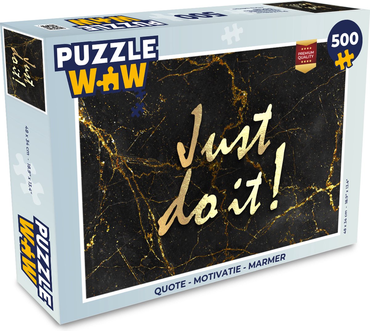 Puzzel Quote - Motivatie - Marmer print - Legpuzzel - Puzzel 500 ...