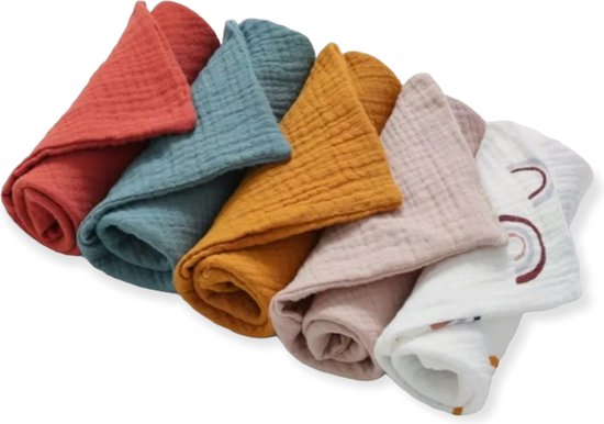 Lalieloe Spuugdoekjes - Monddoekjes - 5 stuks - 23 x 23 cm - Met lusje ...