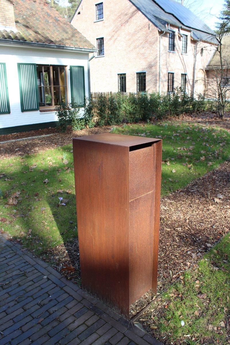 Geroba Cortenstaal Pakketbrievenbus 30x45x120cm (lxbxh) | bol