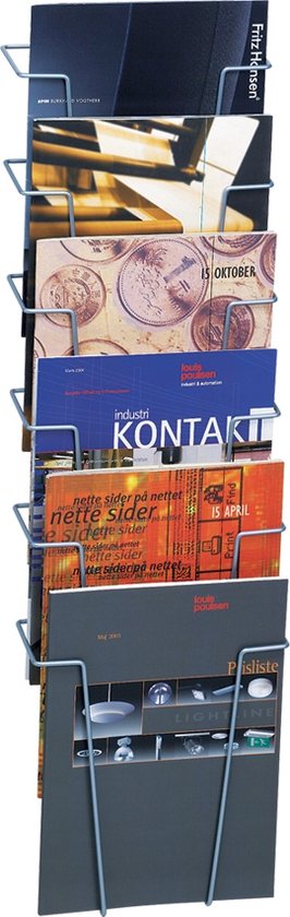 Wand brochurehouder draadmodel 6 vakken A4 Folderhouder Folderrek A4 ...