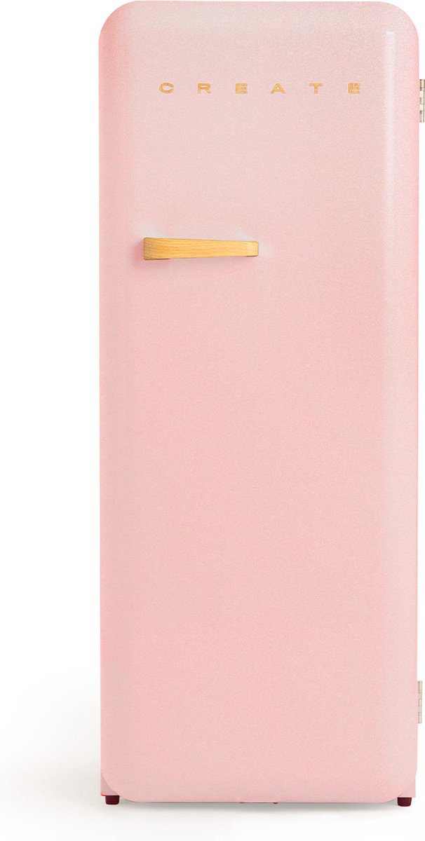 CREATE RETRO FRIDGE 281L WOOD - Kastmodel Koelkast - Roze | bol.com