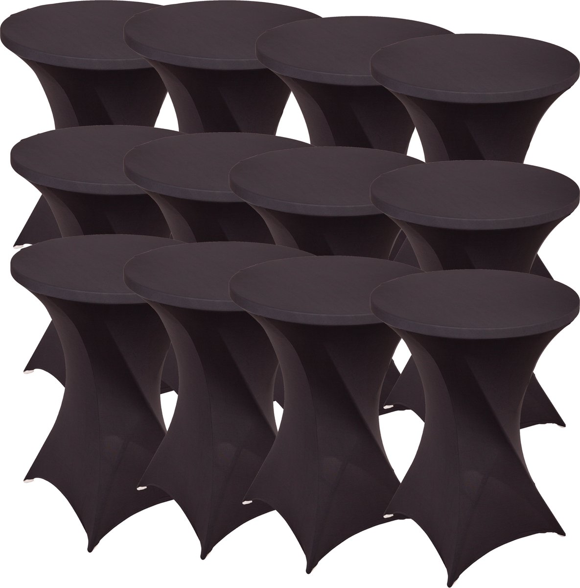Statafelrok Grijs x 12 – ∅80-85 x 110 cm – Statafelhoes Stretch 12 Stuks – Tafelhoezen... | bol.com