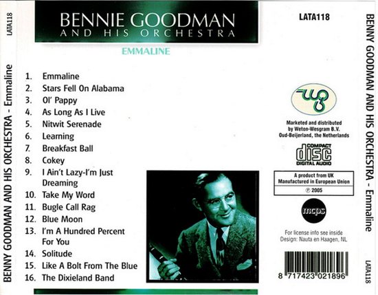 Emmaline, Benny Goodman and His Orchestra | CD (album) | Muziek | bol