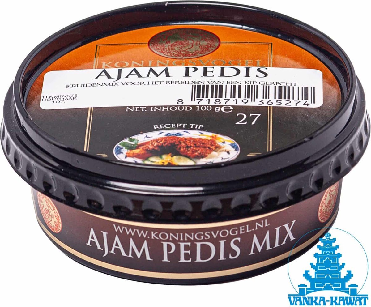 Koningsvogel® | 6 x 100gr Ajam Pedis boemboe | kruidenmix kip pittig ...