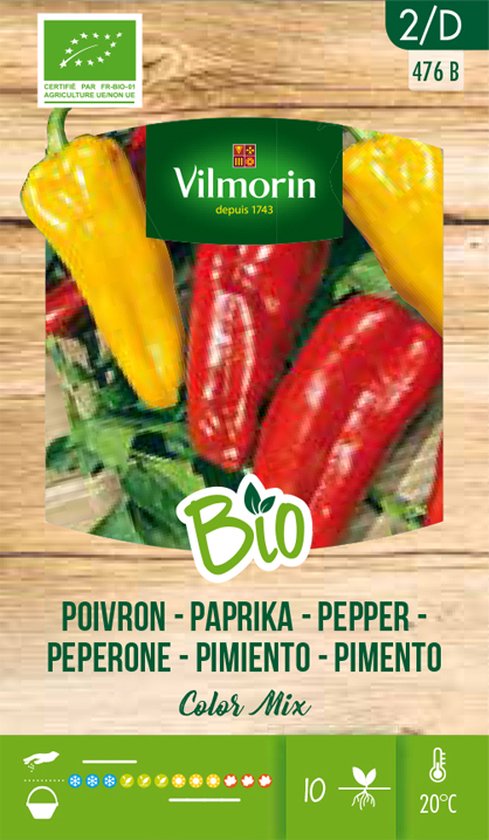 Vilmorin - paprika color mix BIO - V476B | bol