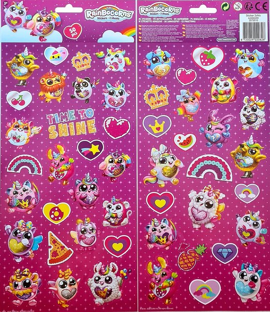 Rainbocorns 50 Stickers op 2 vellen | bol