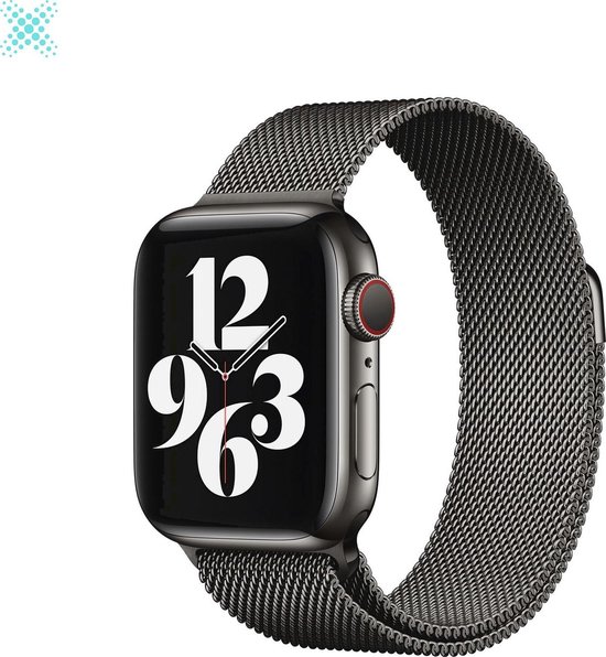 RVS Milanees Horloge / Smart Watch Band met Magneet Sluiting Space Grey ...
