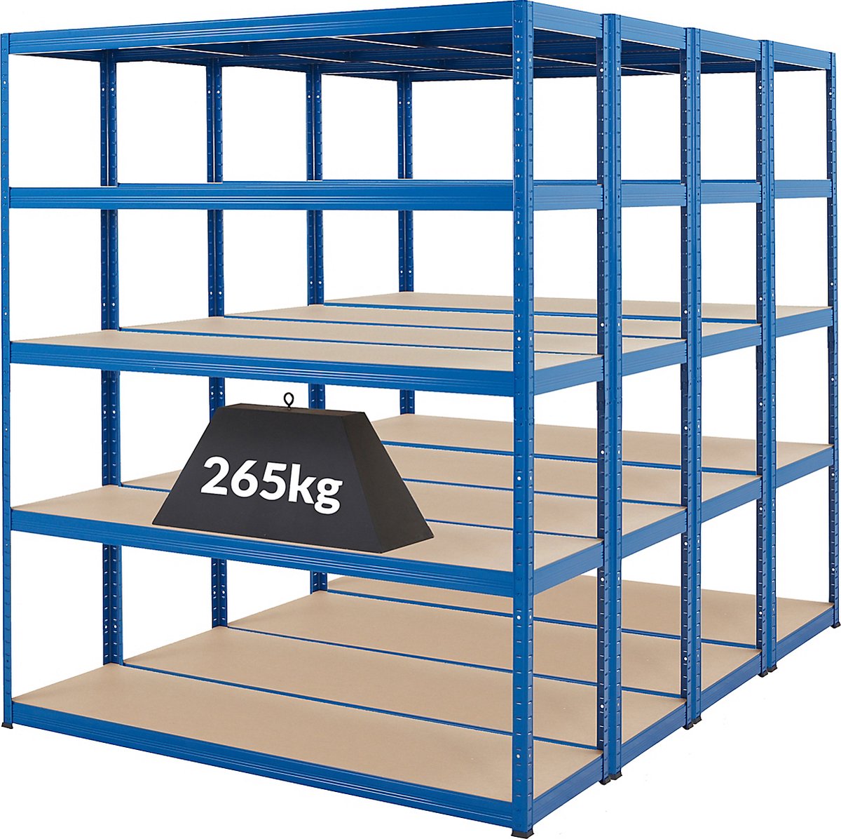 Certeo Megadeal | 4x heavy duty rekken -diepte 45 cm -265 kg per rek ...