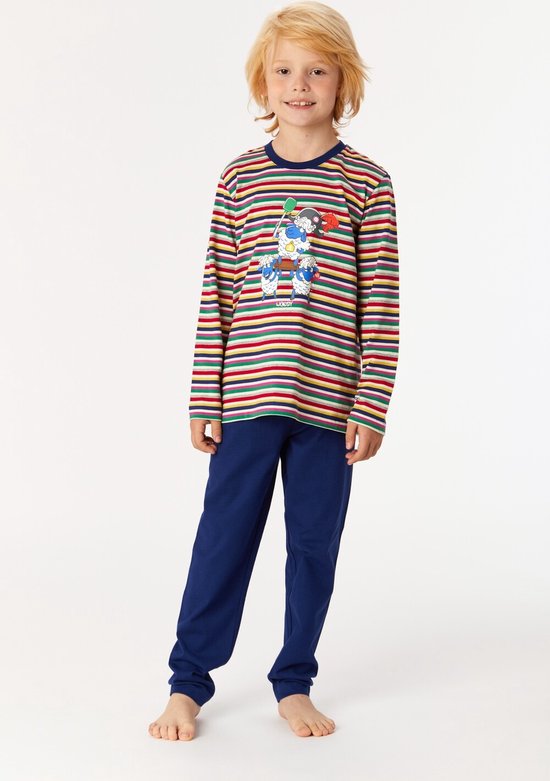 Woody pyjama jongens/heren - multicolor gestreept - schaap - 222-1-PLS ...