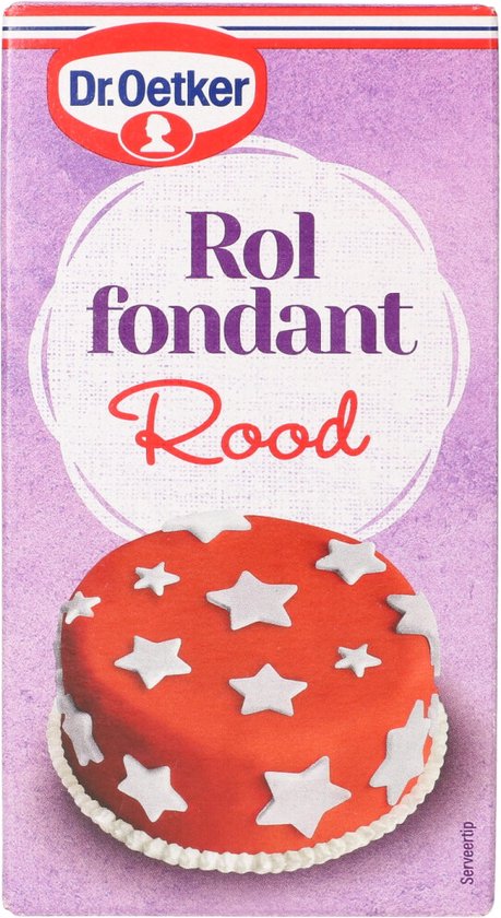 Dr. Oetker Rolfondant - Rood - 200gr | bol