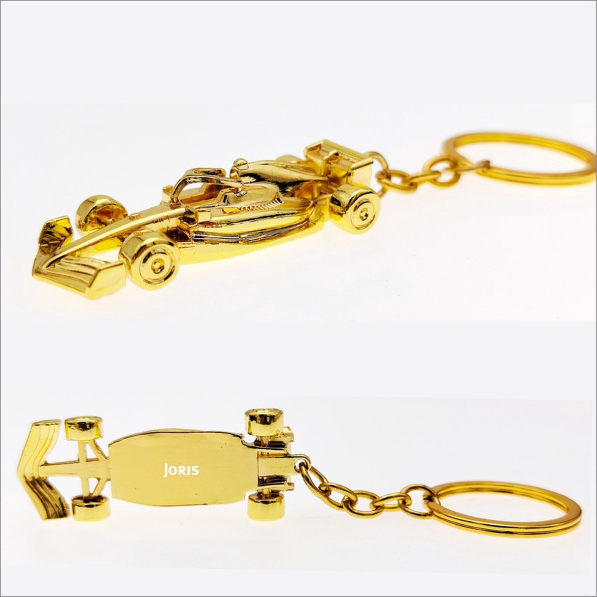 F1 Auto Sleutelhanger - Met Naam - Joris - Model 2022 - Goud | bol.com
