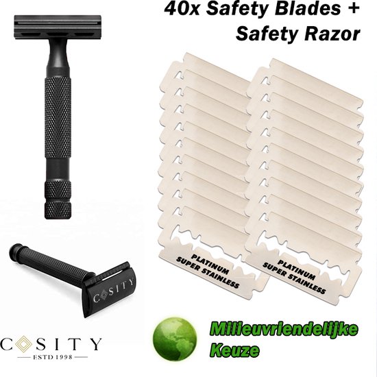 Cosity Blades - Double Edge Safety Razor + 40 Scheermesjes | bol