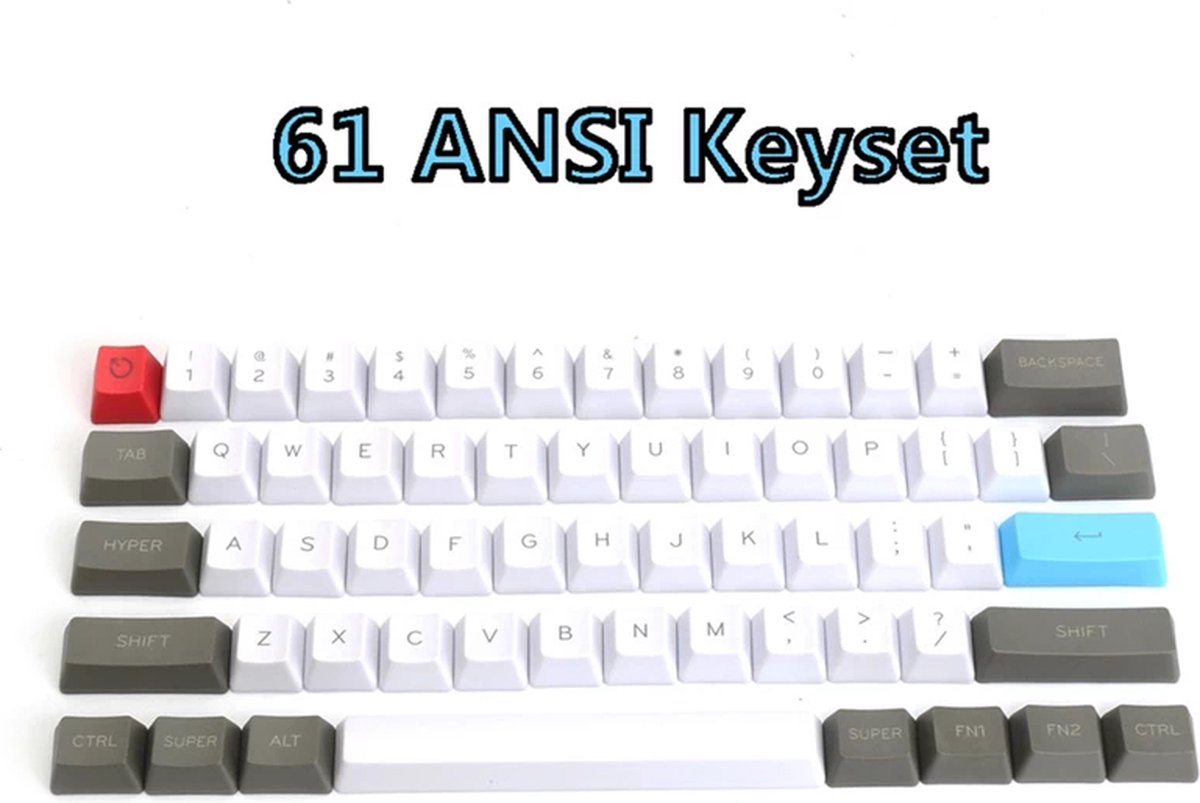 Tozy Keycaps voor Mechanisch Toetsenbord - 61 keys - OEM Profile PBT ...