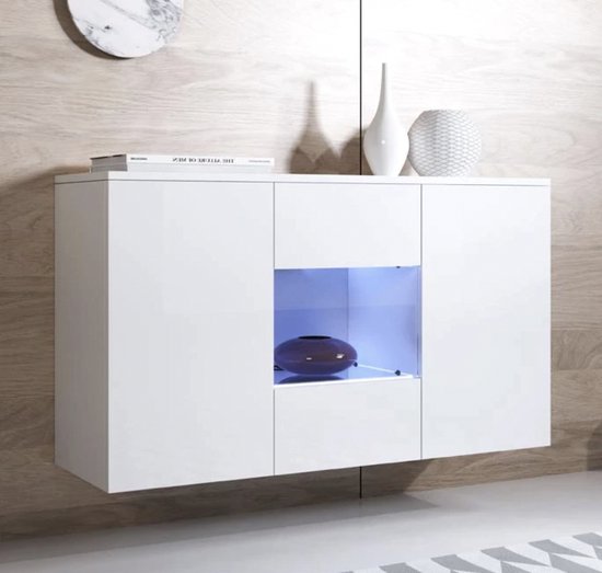 Modern Dressoir Met 2 Deuren Wit-120x70x40 cm - Zonder poten | bol.com