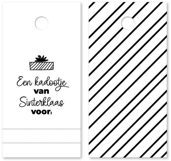 Cadeaulabel Sint label - Persoonlijke touch voor Sintcadeau - 7 x 3.6 ...