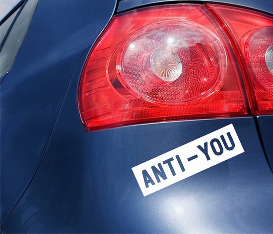 Bumpersticker - Anti-You - 17x5 - Wit | bol.com