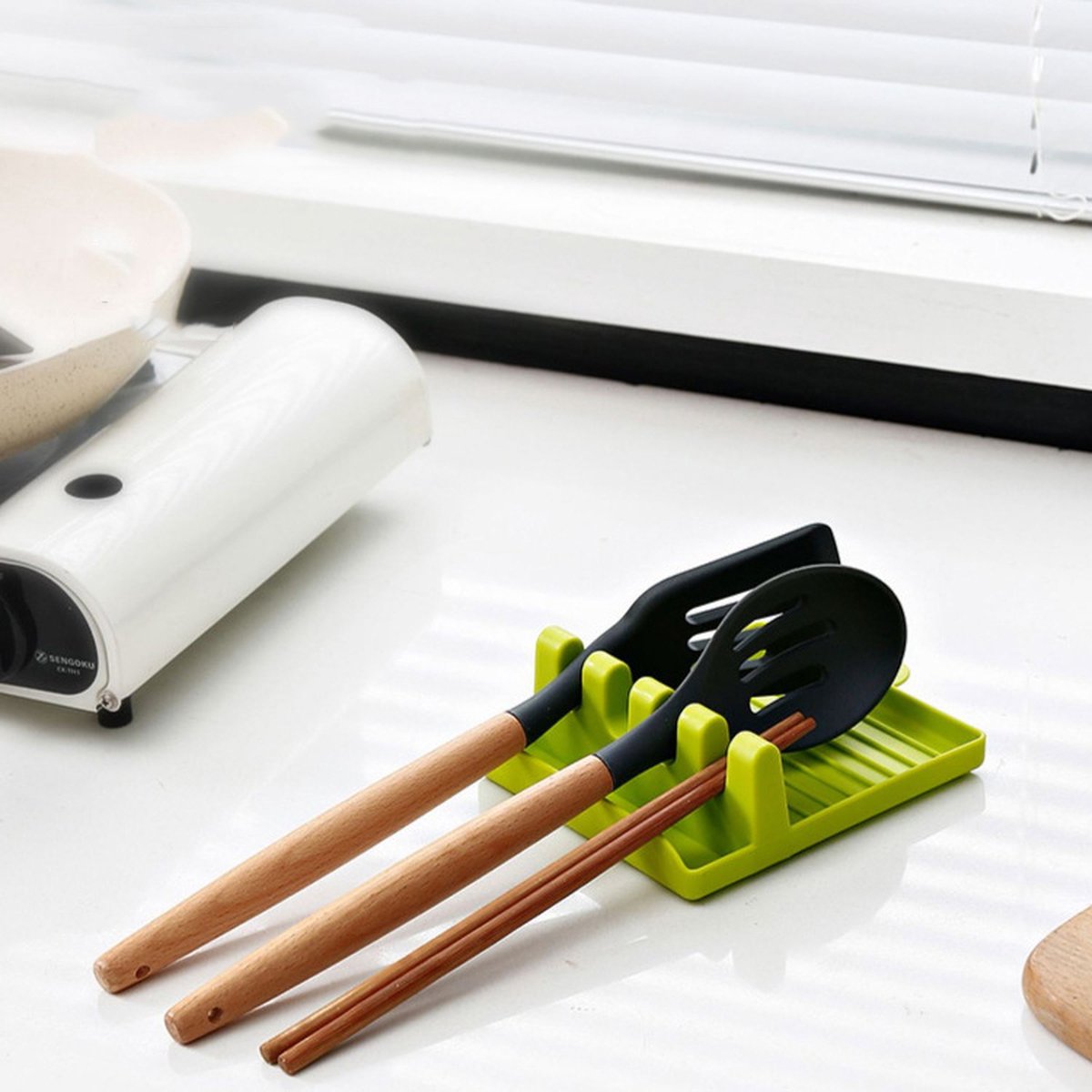 Lepelhouder aanrecht | Spatelhouder | Keukengerei houder | Kookgerei ...